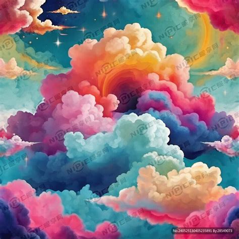 AI创作图彩色云 矢量图nipic 昵图网