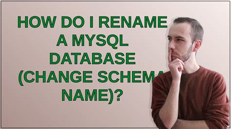 How Do I Rename A MySQL Database Change Schema Name YouTube