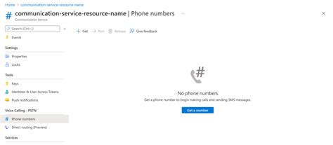 Quickstart Get And Manage Phone Numbers Using Azure Communication