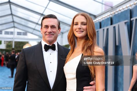 Jon Hamm And Anna Osceola Attend The 2023 Vanity Fair Oscar Party