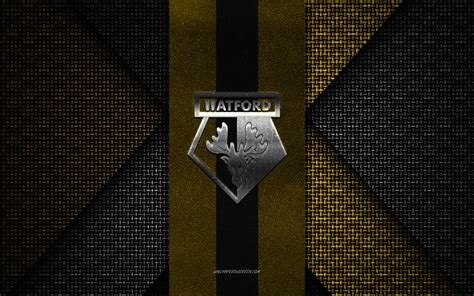 다운로드 왓포드 Fc 프리미어 리그 옐로우 블랙 니트 질감 왓포드 Fc 로고 잉글랜드 축구 클럽 왓포드 Fc 엠블럼 축구 왓포드 영국 바탕 화면 무료 데스크톱