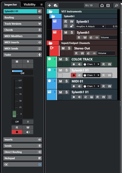 Missing Audio Fader In Midi Tracks Inspector Cubase Steinberg Forums