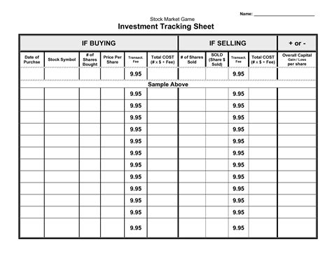 Tracking Sheet