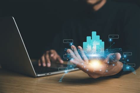 Ai 인공 지능과의 챗봇 채팅 기술 스마트 로봇 Ai 미래 기술 변환 로봇 응용 프로그램 대화 도우미 개념을 사용하는 남자 Ai 로봇 응용 및 글로벌 연결 Cpu에 대한