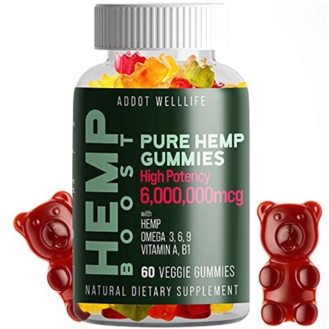 2 Pack Hemp Gummies Hooloo 2800000 High Potency Fruity Hemp Gummy