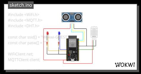 Mqtt Dht22 Hc Sr04 Tugas 111 Wokwi Esp32 Stm32 Arduino Simulator