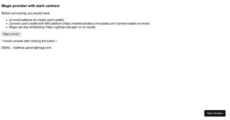 Magic Stark Contract Bug Prod Codesandbox