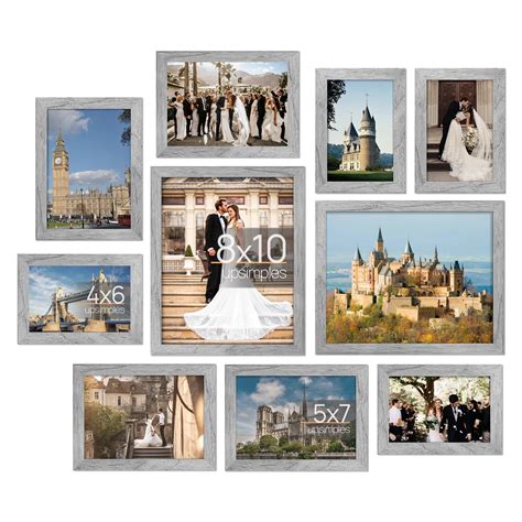 Upsimples 10 Pack Picture Frames Collage Wall Decor Gallery Wall Frame