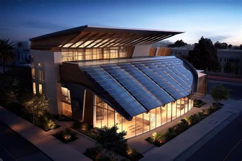Premium Photo Solar Panels Integrated Into Modern Architectural Design Created With Generative Ai