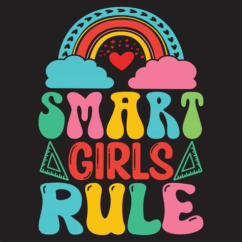 Smart Girls Rule 28653015 Vector Art At Vecteezy