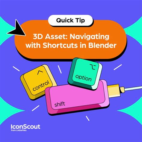 Iconscout On Linkedin 3d Asset Navigating With Shortcuts In Blender
