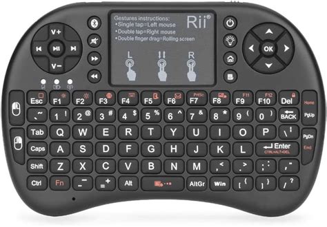 Rii Mini Bluetooth Keyboard With Touchpadqwerty Keyboard Backlit Portable Wireless Keyboard