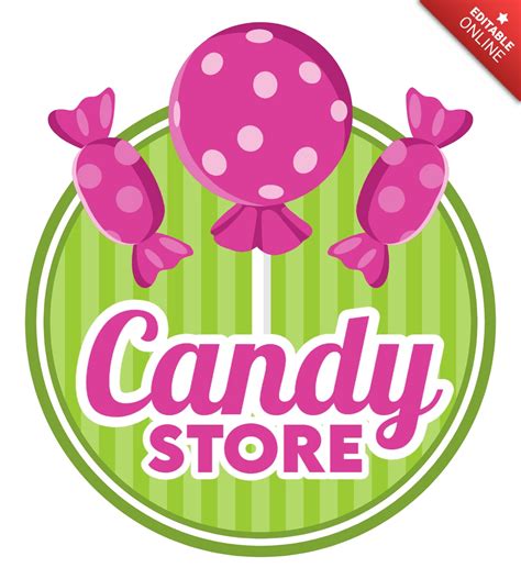 Candy Store Logo Design Template Free Design Template