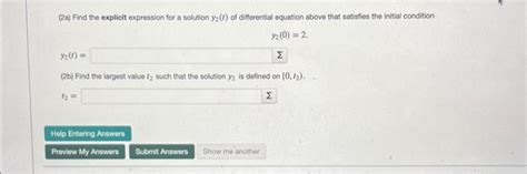 Solved The Solutions Of Initial Value Problems For Linear Chegg