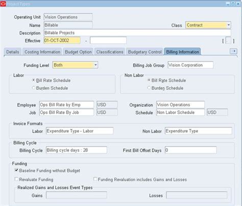 Oracle Applications Oracle Project Billing Training Manual