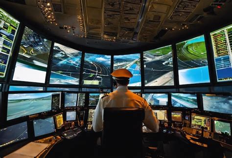 Premium Photo Air Traffic Controller Safeguarding Skies Ensuring Precision In Aviation Operations