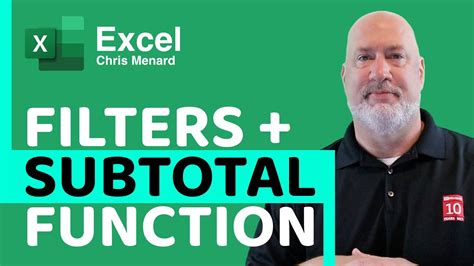 Excel Filters With The Subtotal Function Youtube
