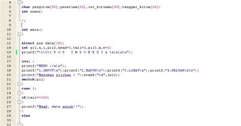 Indah Mj Blogs Program Queue Dengan Array C Pos Indonesia