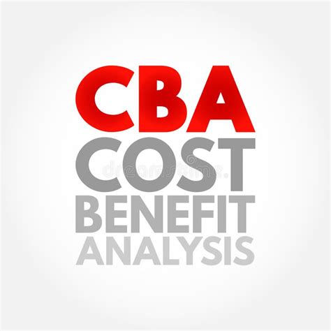 Cba Cost Benefit Analysis Systematic Approach Stock Illustrations 8