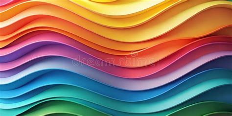 Abstract Colorful Wave Pattern Design Vibrant Hues In A Smooth Undulating Arrangement
