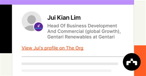 Jui Kian Lim Head Of Business Development And Commercial Global