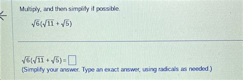 Solved Multiply And Then Simplify If Chegg Com