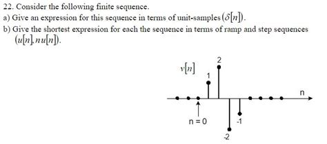 Solved 22 Consider The Following Finite Sequence A Give