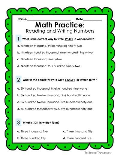 Reading And Writing Numbers In Expanded Form Standard Form And Written Form Including A Personal