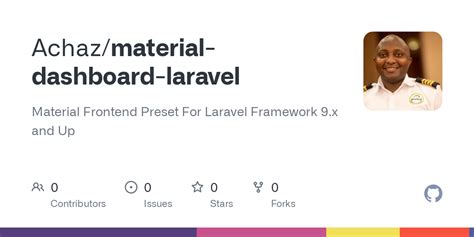 Github Achazmaterial Dashboard Laravel Material Frontend Preset For