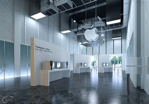 现代苹果公司展厅3d效果图装饰装修素材免费下载图片编号4448735 六图网