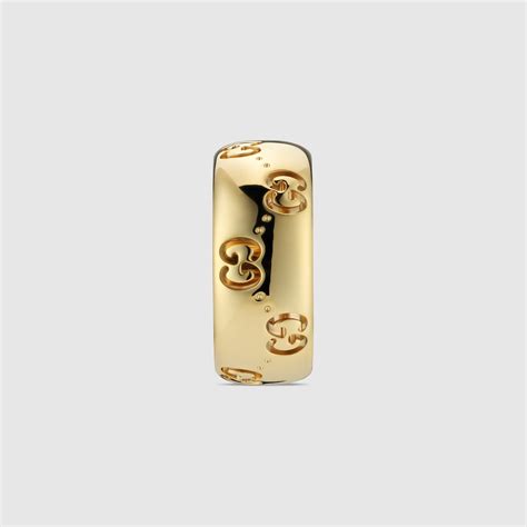 Icon 18k Gg Wide Ring In 18k Yellow Gold Gucci® Us