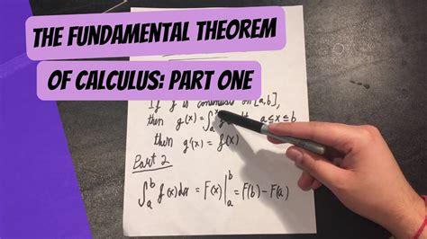The Fundamental Theorem Of Calculus Part One Youtube