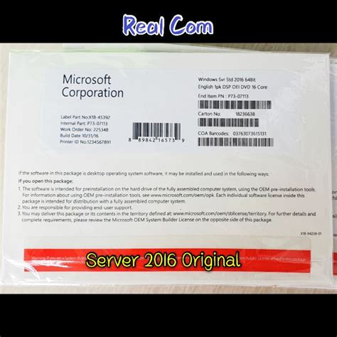 Jual Windows Server 2016 Std Standard 64bit Original Shopee Indonesia