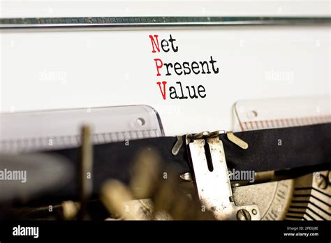Npv Net Present Value Symbol Concept Words Npv Net Present Value Typed