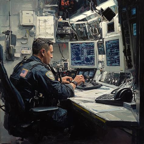 Police Unit Coordinating With A Dispatcher1 Premium Ai Generated Image