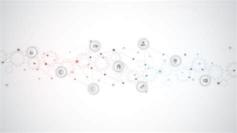 인포그래픽 요소와 플랫 아이콘이 있는 정보 기술 추상적 인 기술적 배경 디지털 기술 네트워크 연결 및 통신 개념 0명에 대한