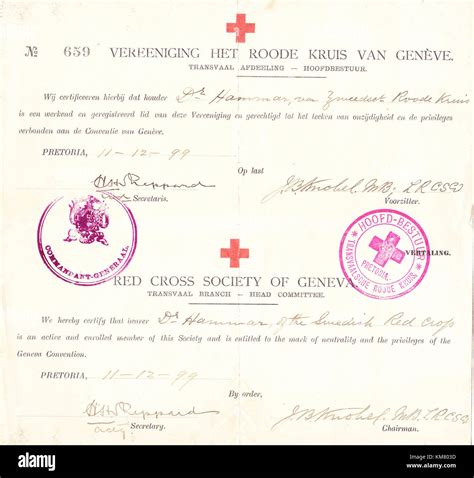 A Red Cross Pass Issued To Dr Josef Hammar Likely A Medical