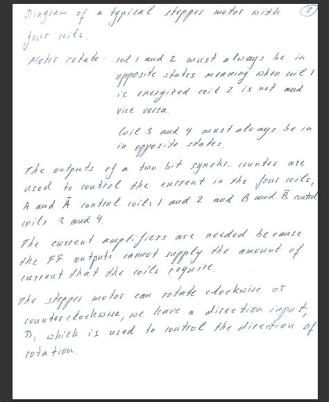 Solved Stepper Motor Control Apply Design Procedure To A Chegg Com