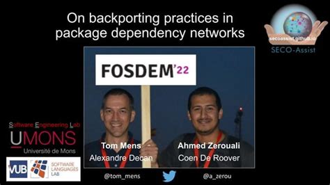 on backporting practices in package dependency networks ppt