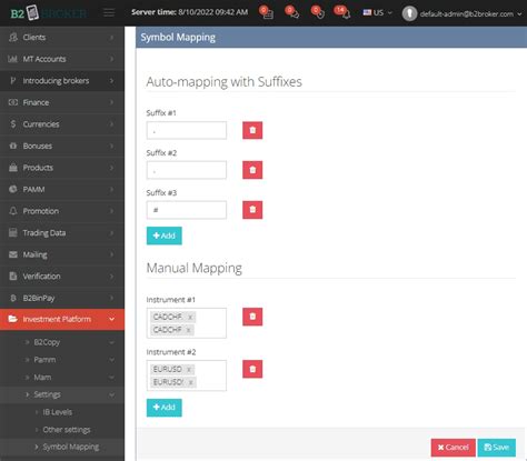 Configure Symbol Mapping B2copy Docs