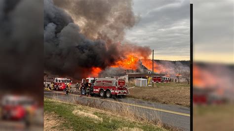 Crews Battle ‘large 2nd Alarm Barn Fire On Adams County Farm Abc27