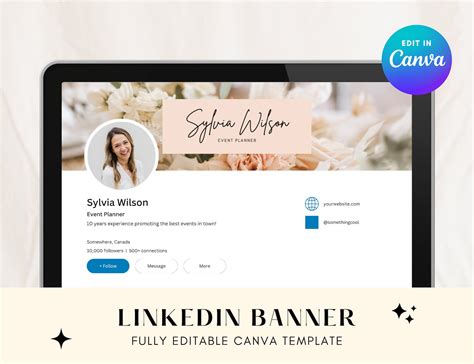 Linkedin Banner Canva Editable Template Aesthetic Minimalist Etsy Canada