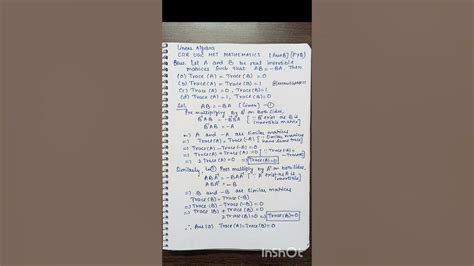 Linear Algebra Csir Ugc Net Mathematical Sciences Youtube