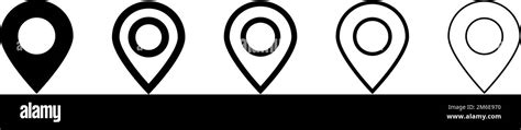 Map Pin Icon Set Map Location Marker Of Current Location Editable