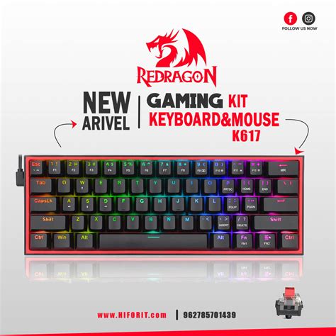 Redragon K617 Fizz 60 Wired Rgb Gaming Keyboard Hiforit