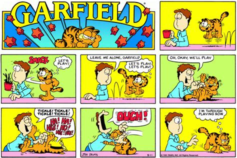 Garfield Daily Comic Strip On March 11th 1984 Garfield Comics Comics Comic Strips