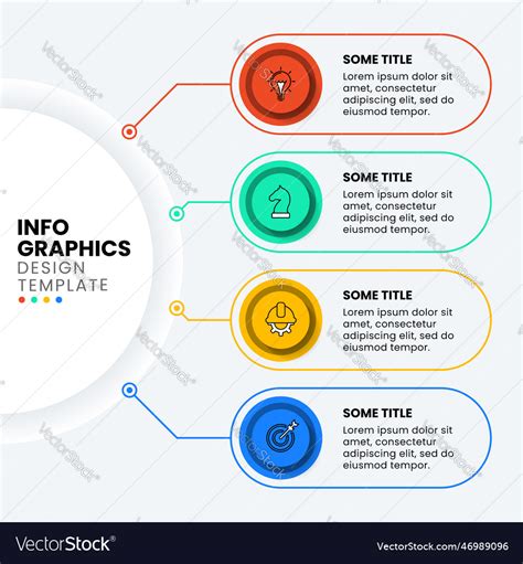 Infographic Template Half Circle With 4 Steps Vector Image