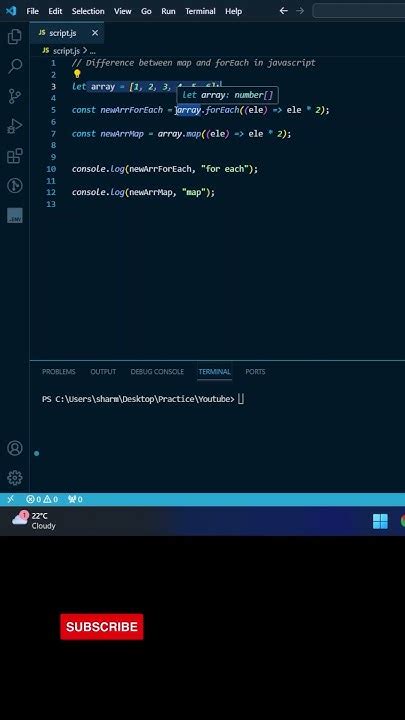 Map Vs Foreach In Javascript Javascript Ytshorts Webdevelopment Youtube