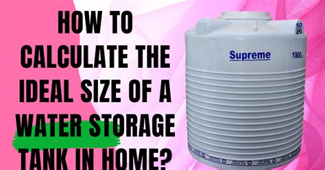 Water Storage Tank Calculation At James Silvers Blog