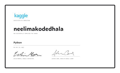 Neelima Kodedhala On Linkedin Neelimakodedhala Completed The Python